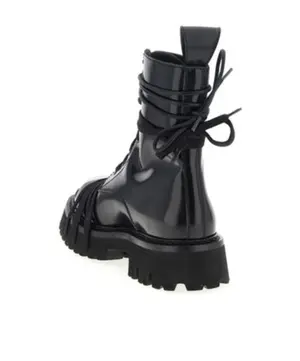 Moschino Engraved Combat Boots