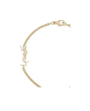 Saint Laurent Cassandre Heart Charm Bracelet