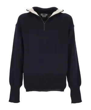 Junya Watanabe Embroidered Eagle Half-zip Jumper
