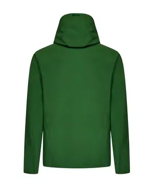 Herno Hooded Jersey Zip-up Jacket - Green