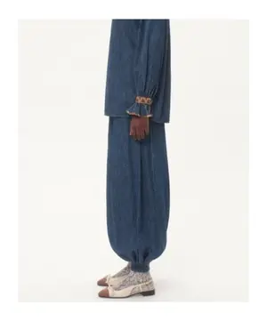 Valentino Garavani Chambray Pleated Jeans
