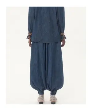 Valentino Garavani Chambray Pleated Jeans