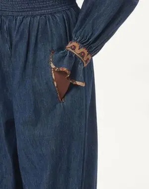 Valentino Garavani Chambray Pleated Jeans