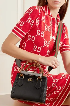 Gucci Mini Diana Top Handle Bag With Bamboo Handles