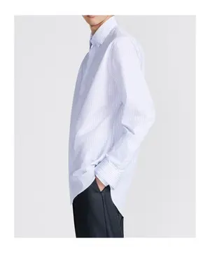 Dior Striped Collared Long-sleeve Shirt