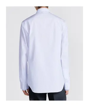 Dior Striped Collared Long-sleeve Shirt