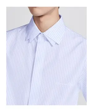 Dior Striped Collared Long-sleeve Shirt