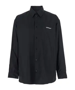 Off-White Brush Arrow Printed Oversized Shirt