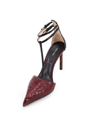 TOM FORD T-strap Pointed Toe Pumps - Multicolor