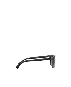 Emporio Armani Rectangle Logo Sunglasses - Black