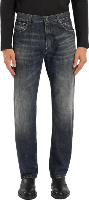 DONDUP Straight Leg Jeans With Classic Five Pockets - Black