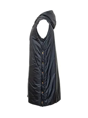 Max Mara Zip-up Drawstring Gilet - Black