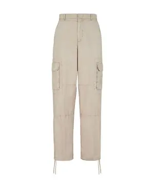 Fendi Logo Patch Wide-leg Cargo Pants - No