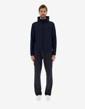 Herno Zip-up Hooded Jersey Jacket - Black