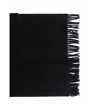 A.p.c. Logo Embroidered Fringed Scarf