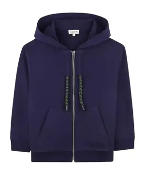 LANVIN Zip-up Logo Hoodie