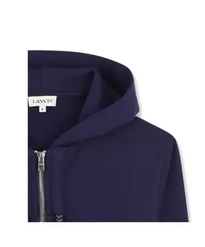 LANVIN Zip-up Logo Hoodie