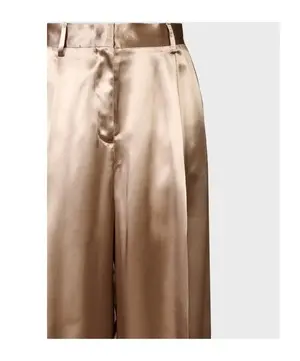 Fabiana Filippi Straight-leg Satin Trousers - Brown