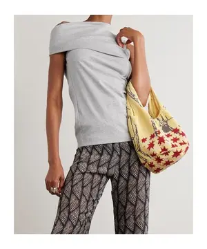 Dries Van Noten Off-the-shoulder Draped Knit Top