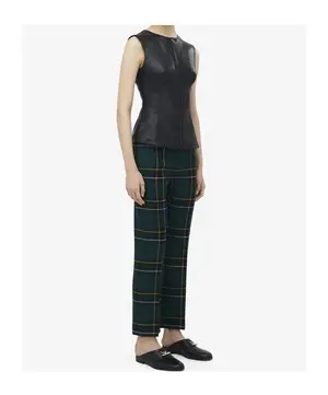 Alexander McQueen Zipped Crewneck Leather Vest