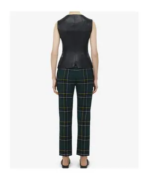Alexander McQueen Zipped Crewneck Leather Vest