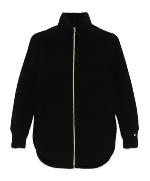 Herno Quilted-panel Zip-up Cardigan - Black