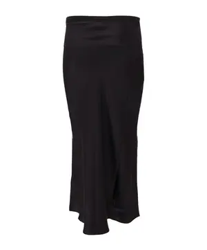 ANINE BING Bar Fluted Satin Midi Skirt