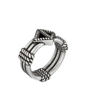 Dior Cd Diamond Buffalo Ring - Black