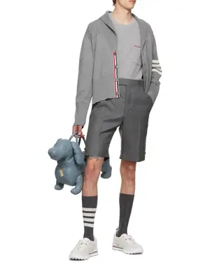 Thom Browne Crewneck Short-sleeved T-shirt - Light Gray