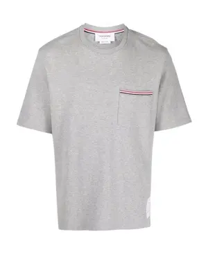 Thom Browne Thom Browne Crewneck Short-Sleeved T-Shirt Light Gray