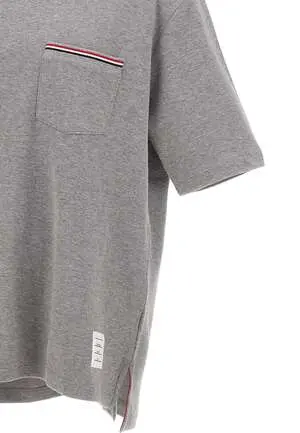 Thom Browne Crewneck Short-sleeved T-shirt - Light Grey