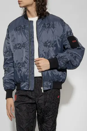424 FAIRFAX 424 Reversible Emblem Bomber Jacket