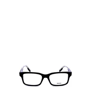 Zegna Rectangular Frame Eyeglasses - White