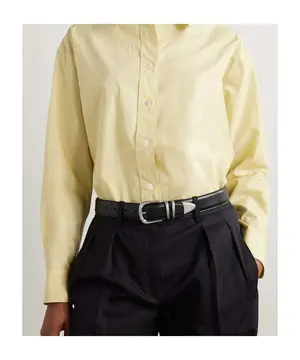 THE ROW Leather Logo Belt
