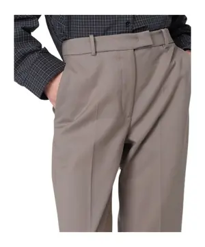 THE FRANKIE SHOP Tailored Wide Leg Trousers - Gray