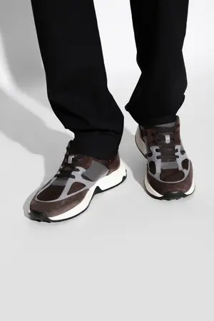 TOD'S Panelled Lace-up Sneakers - Brown