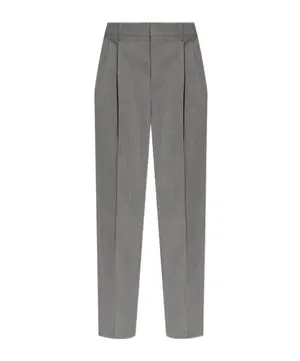 Victoria Beckham Drop-waist Straight-leg Trousers - Grey