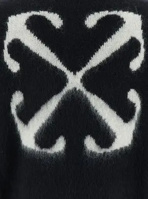 Off-White Arrow Knit Crewneck Sweater - Black