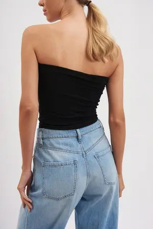 Brunello Cucinelli Strapless Stretch Tube Top - Blue