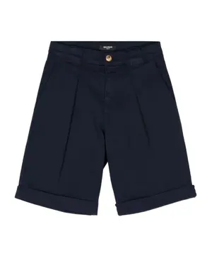 Balmain Inverted-pleat Twill Shorts