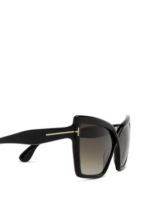 TOM FORD Full Rim Cat Eye Sunglasses - Black