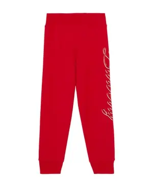 Burberry Script Logo-print Cotton Track Trousers - Red