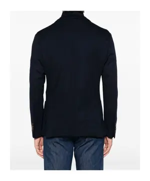 Eleventy Layered Suit Jacket With Zip And Button Front