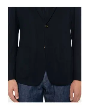 Eleventy Layered Suit Jacket With Zip And Button Front