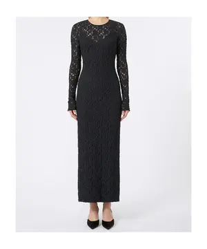 Max Mara Sarta Lace Crewneck Dress