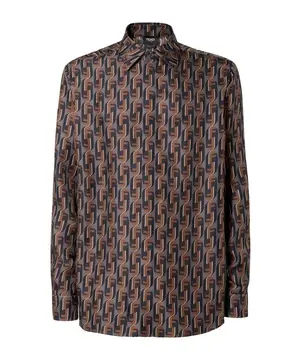 Fendi Long Sleeved Allover Printed Shirt - Multicolour