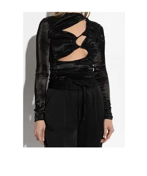 Isabel Marant Étoile Long Sleeve Ruched Cut-out Top