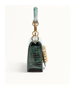 Valentino Garavani Locò Foldover Top Small Shoulder Bag - Green