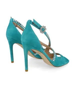 STUART WEITZMAN Gemcut Embellished High Heeled Sandals - Multicolor