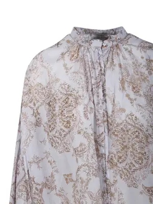 FORTE_FORTE Printed Shirt - Gray